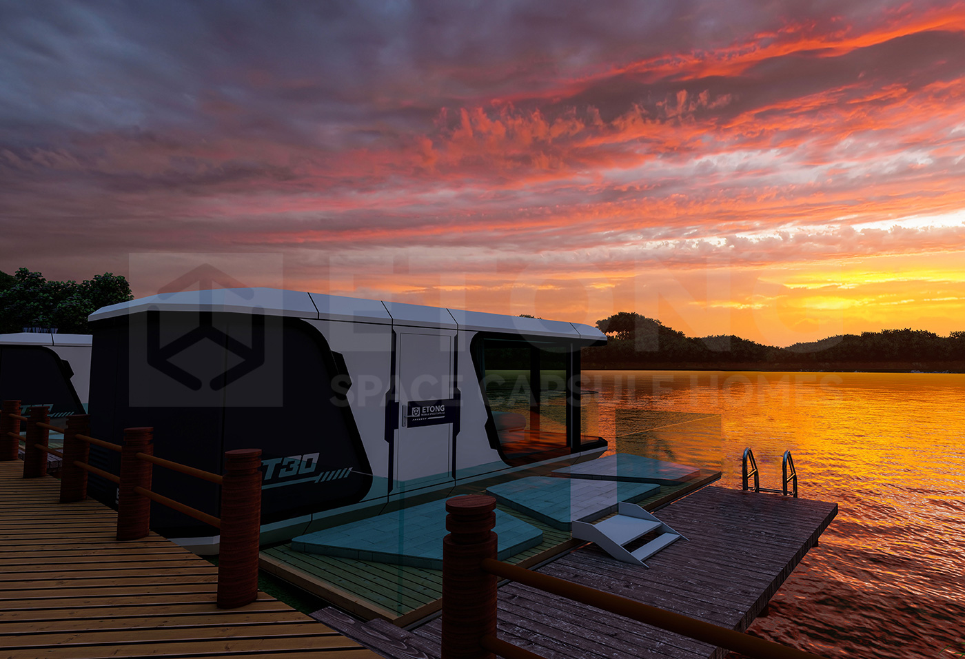 Mobile space capsule mobile house - ETONG space capsule house